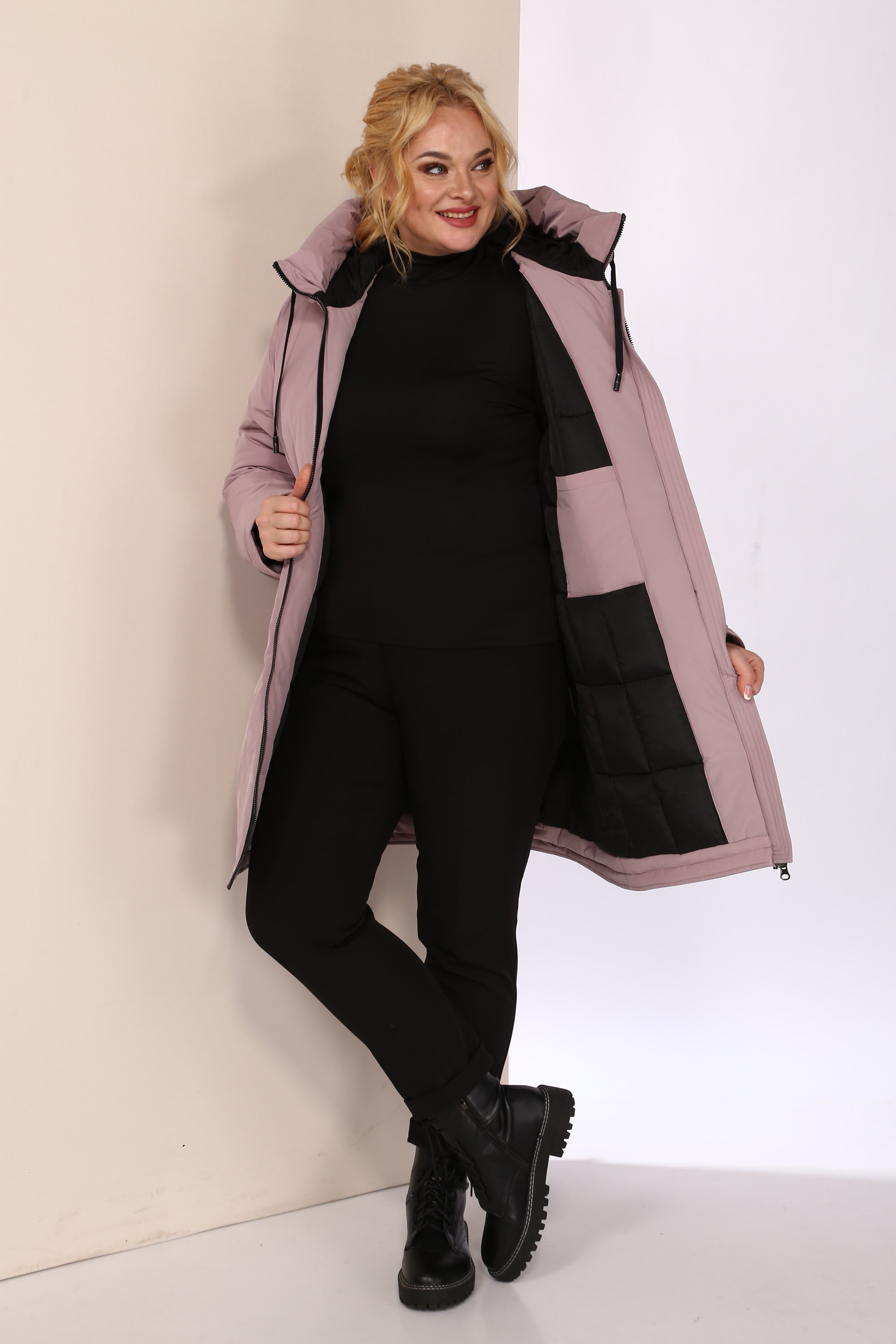 Куртка 2096 пудра Shetti купить - 7% скидка | в наличии